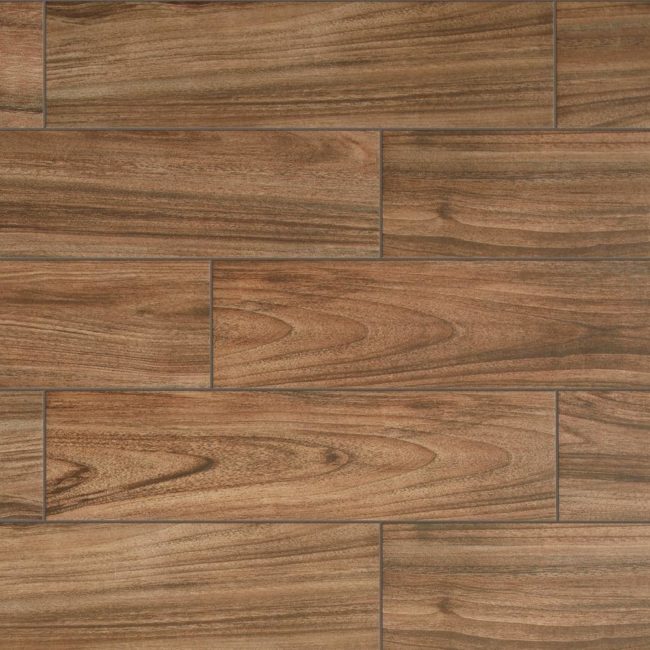 Daltile Trace Meadow Golden Brown 6 in. x 36 in. Glazed Porcelain Floor ...
